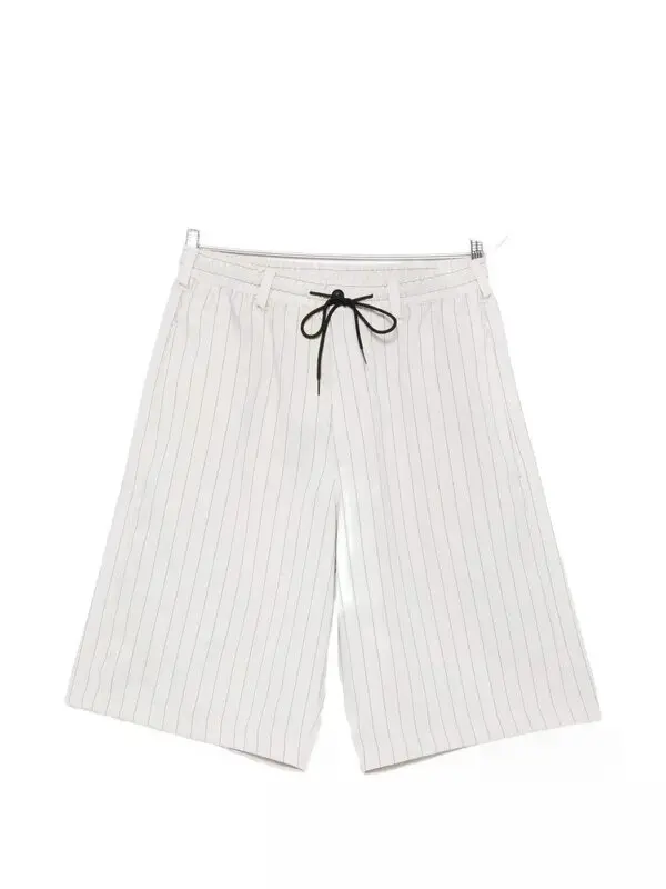 Y3 Pinstriped Drawstring Shorts - Neutrals