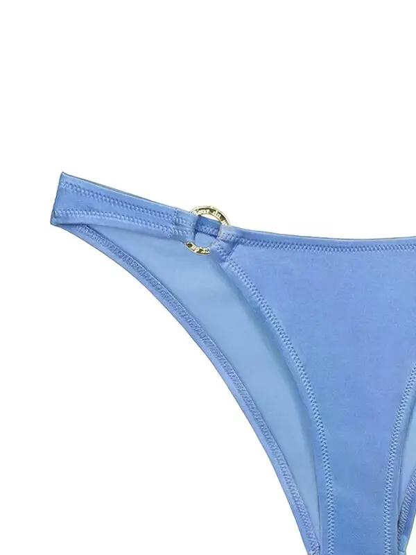 FLEUR DU MAL Seduce Ring-detail Bikini Bottoms - Blue