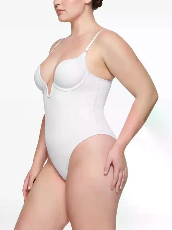 FLEUR DU MAL Seduce U Plunge Swimsuit - White
