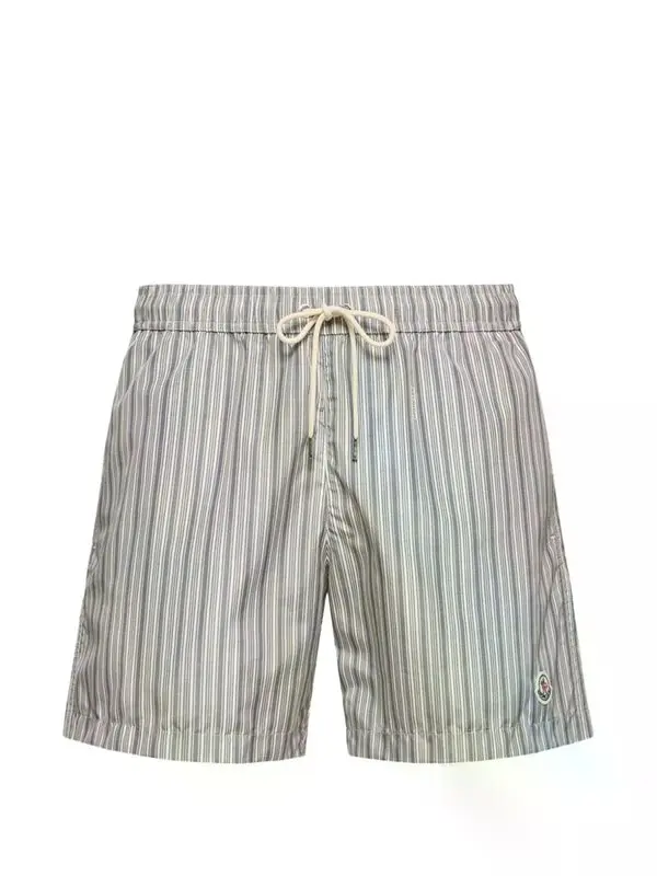 Moncler Striped Drawstring Shorts - Blue