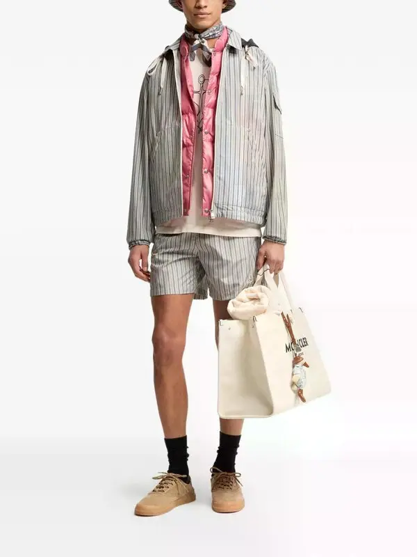 Moncler Striped Drawstring Shorts