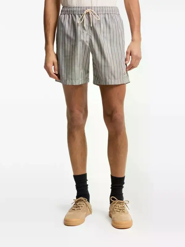 Moncler Striped Drawstring Shorts