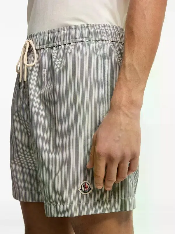 Moncler Striped Drawstring Shorts