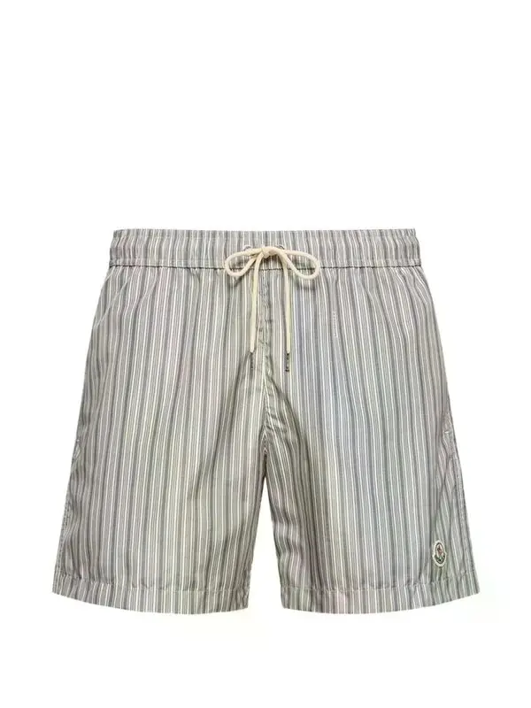 Moncler Striped Drawstring Shorts - Blue