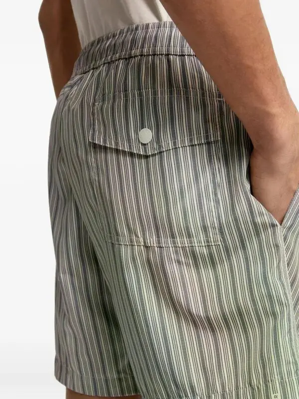 Moncler Striped Drawstring Shorts - Blue