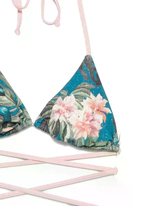 MAZZEI Floral Print Wrap-around Bikini
