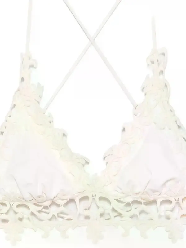 MAZZEI Lace Trim V-neck Swimsuit