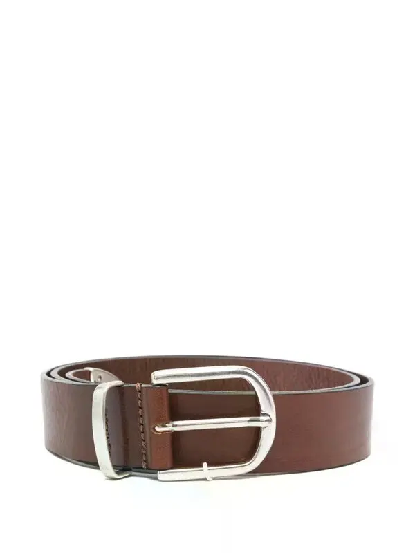 LES DEUX Witten Buckle-fastening Leather Belt - Brown