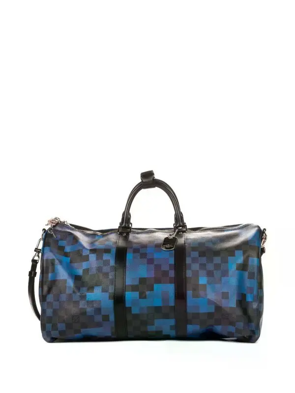 LOUIS VUITTON 50 Keepall Bandoulière Luggage Bag - Blue