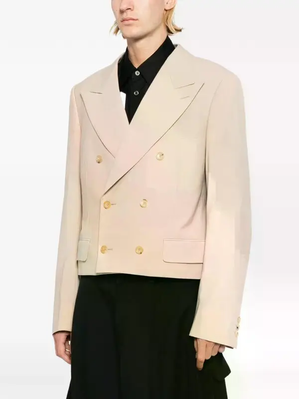 Comme Des Garçons Double-breasted Cropped Jacket