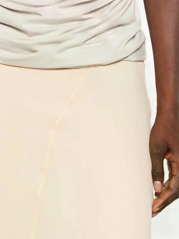 MUGLER Sheer-panelled Midi Skirt