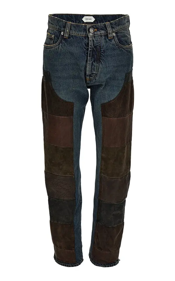 Versace Patchwork Straight-leg Jeans