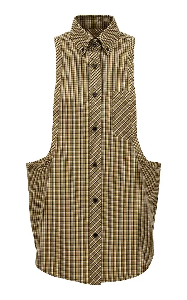 Versace Micro-check Cotton-poplin Shirt