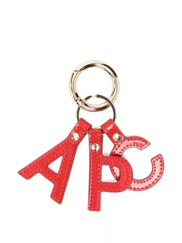 A.p.c. Logo Lettering Keyring - Red