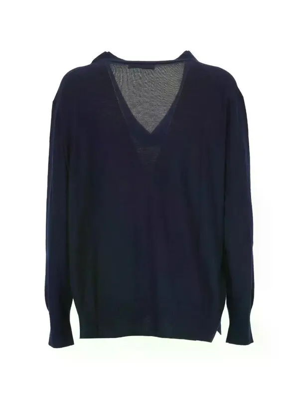 GRAN SASSO V-neck Wool Long Sleeve Top