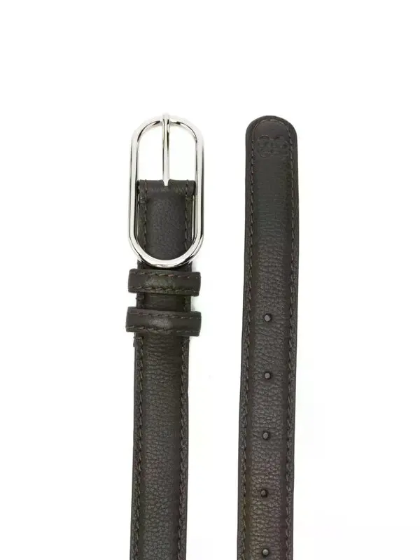 BECKSÖNDERGAARD Grained Leather Belt With Silver-tone Hardware