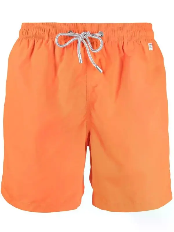 MC2 SAINT BARTH Logo Patch Swim Shorts - Orange