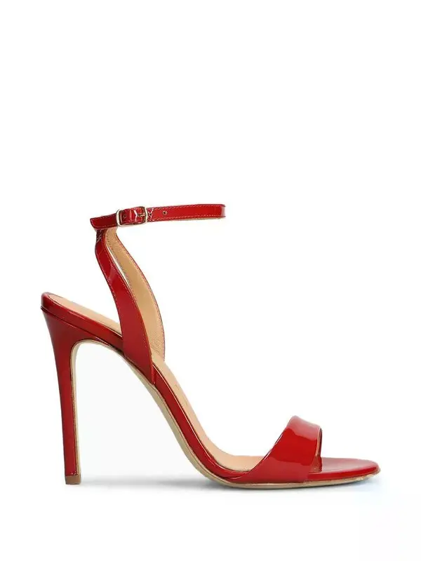 THE SELLER Patent Finish Ankle Strap Stiletto Sandals