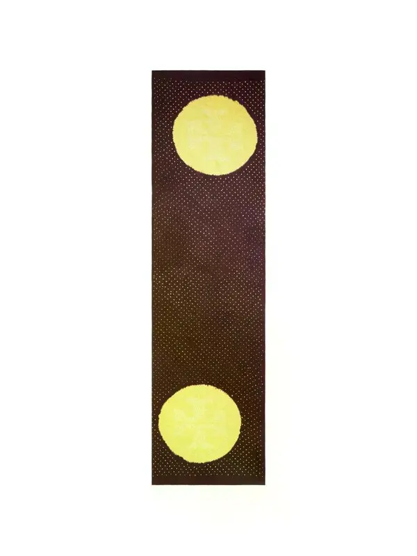 Tory Burch Ruched Silk Oblong Scarf - Brown
