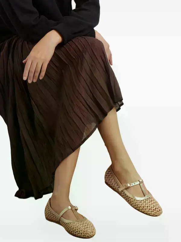 ANCIENT GREEK SANDALS Aerati Buckled Ballet Flats - Brown