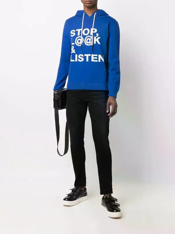 DIESEL® Slogan Print Pullover Hoodie