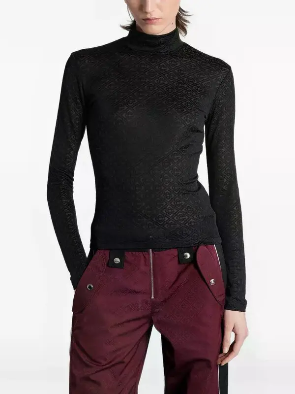 Casablanca High-neck Monogram Top