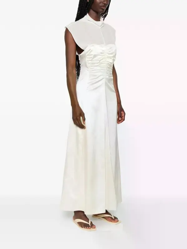 Carven Satin Finish Maxi Dress