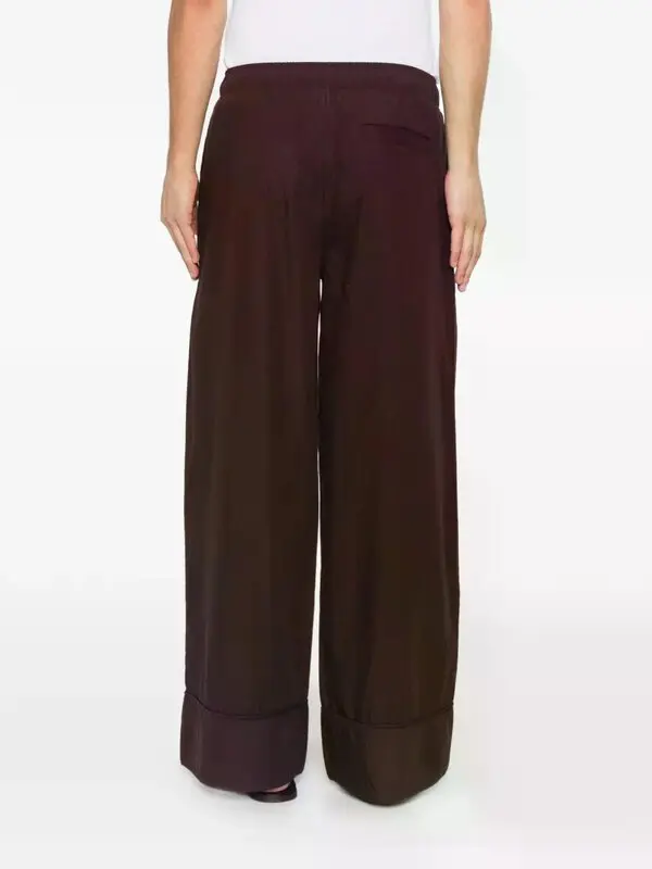 ENTIRE STUDIOS Drawstring Wide Leg Palazzo Pants - Brown