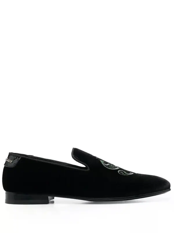 Philipp Plein Money Velvet Loafers