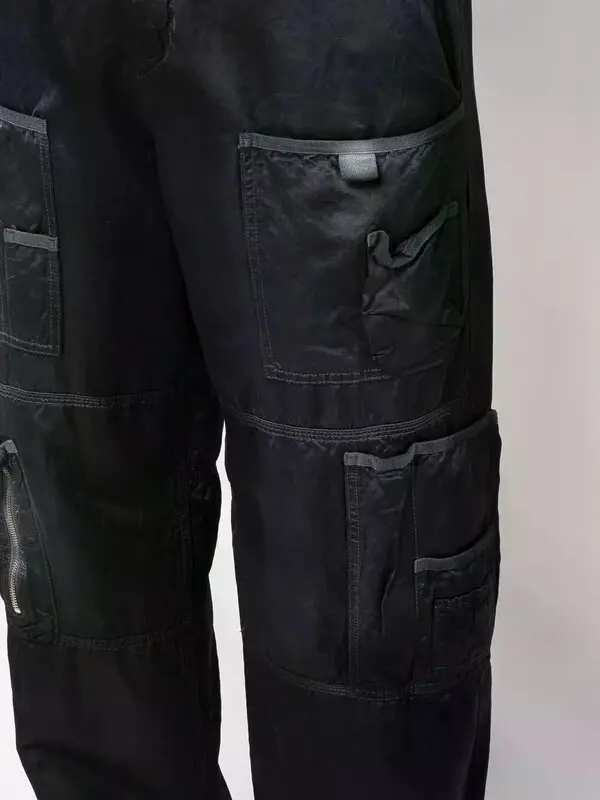 DIESEL® Multi-pocket Loose-fit Trousers With Spray-paint Effect