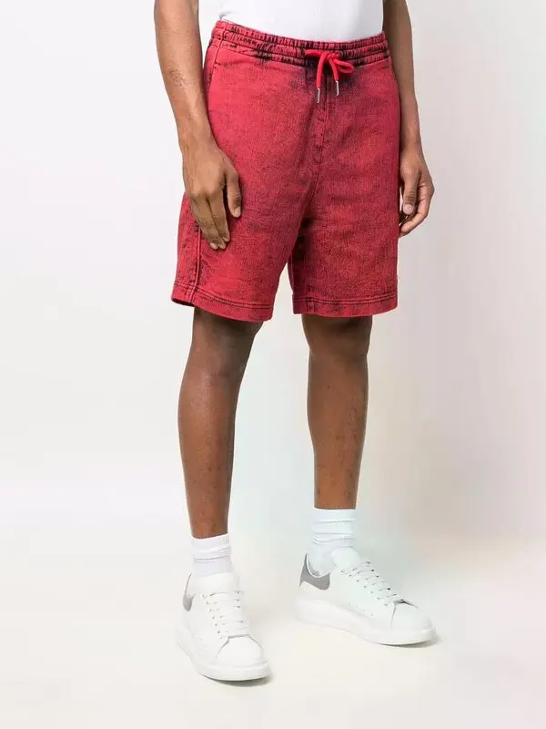 DIESEL® Acid Wash Logo Patch Shorts