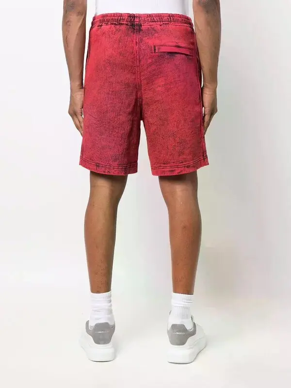 DIESEL® Acid Wash Logo Patch Shorts