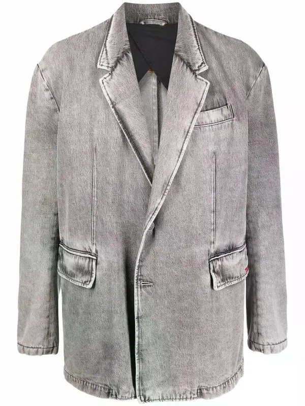 DIESEL® Washed Denim Blazer - Grey