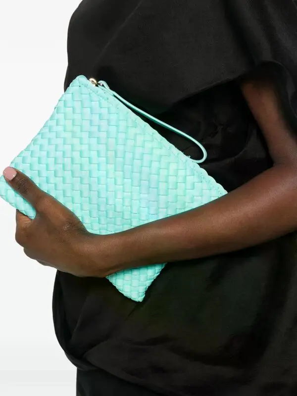 MARREA Woven Clutch With Wrist Strap