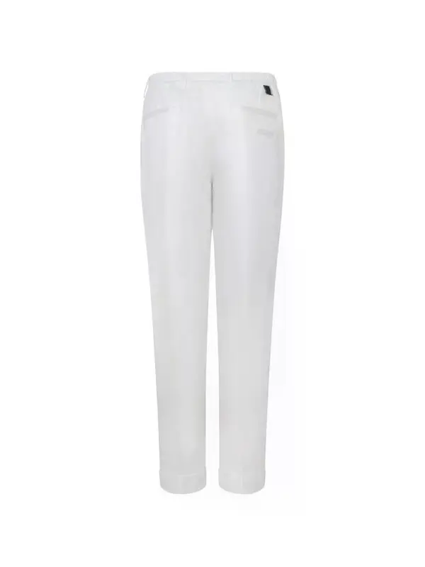 LOW BRAND Tailored Trousers With Button Fastening - White