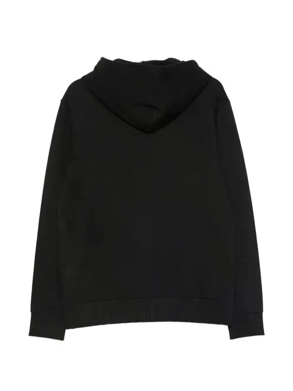 BOSS Full Zip Hoodie With Drawstring Hood - Black