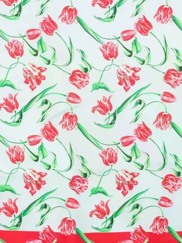 Kenzo Tulip-print Silk Scarf