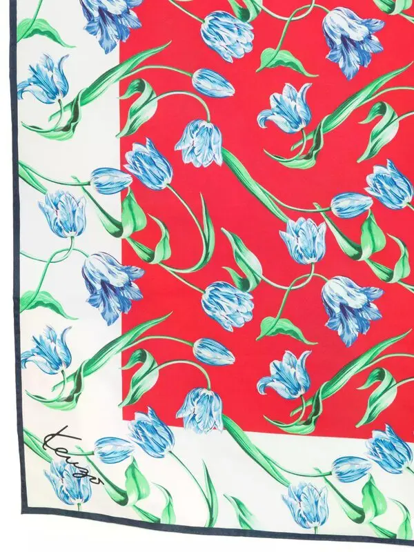 Kenzo Floral-print Silk Scarf