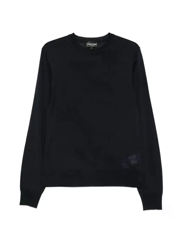 Emporio Armani Virgin Wool Crew Neck Sweater