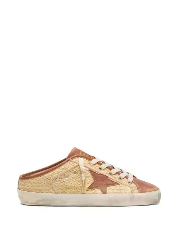 GOLDEN GOOSE Super-star Sabots In Raffia