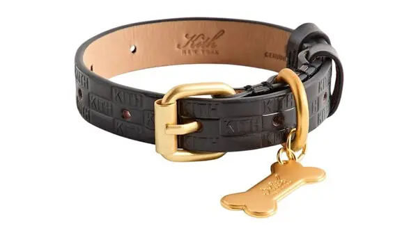 Kith Monogram Leather Collar - Black