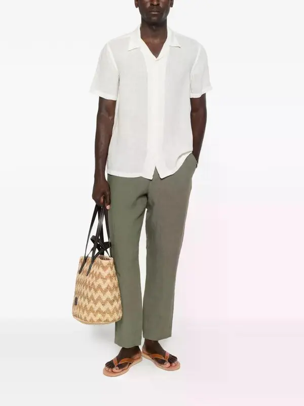 120% Lino Short-sleeved Camp-collar Shirt