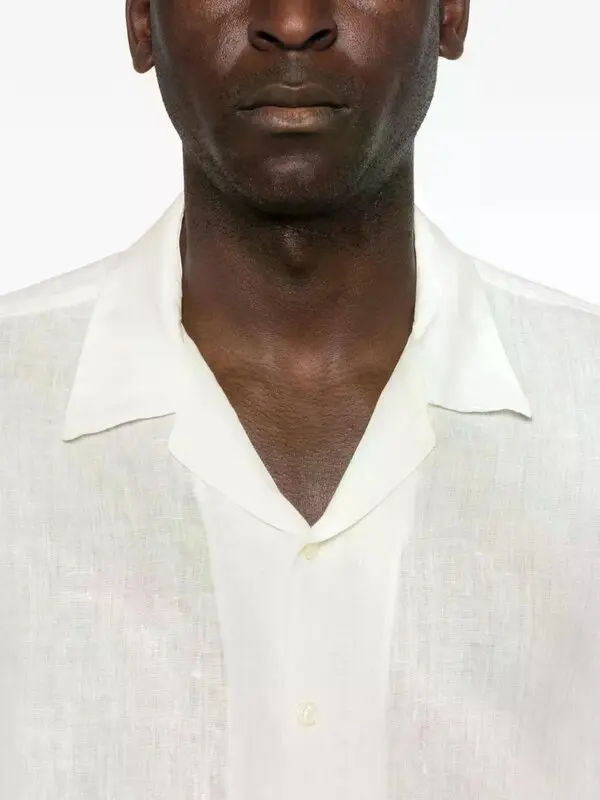 120% Lino Short-sleeved Camp-collar Shirt