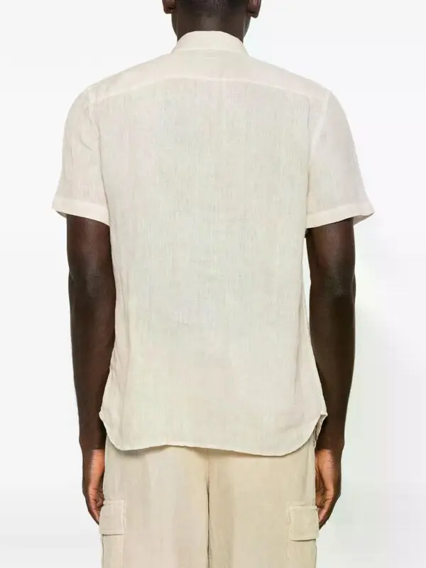 120% Lino Short-sleeve Chest-pocket Shirt