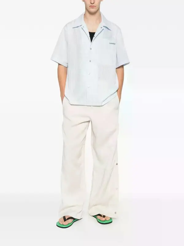 CARRER Knox Press-stud Wide-leg Trousers
