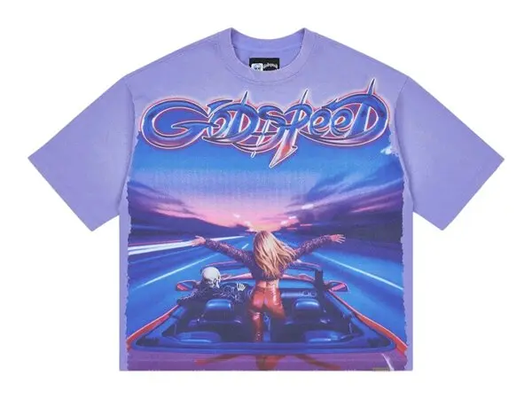 GODSPEED Palace Fun T-shirt - Purple Wash