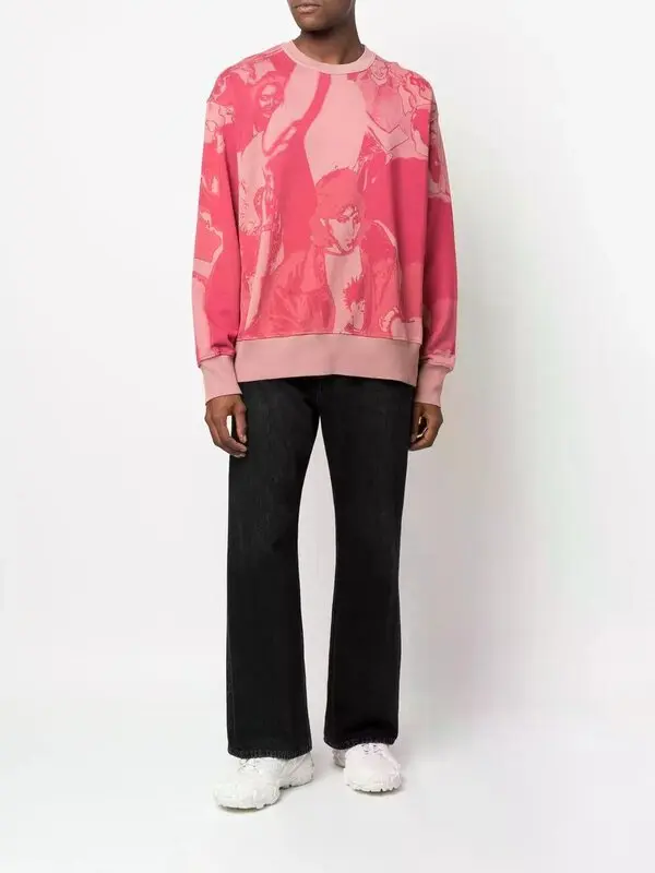 DIESEL® Graphic Print Long Sleeve Sweatshirt