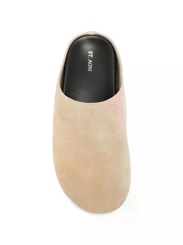 ST. AGNI Round Toe Flat Mules