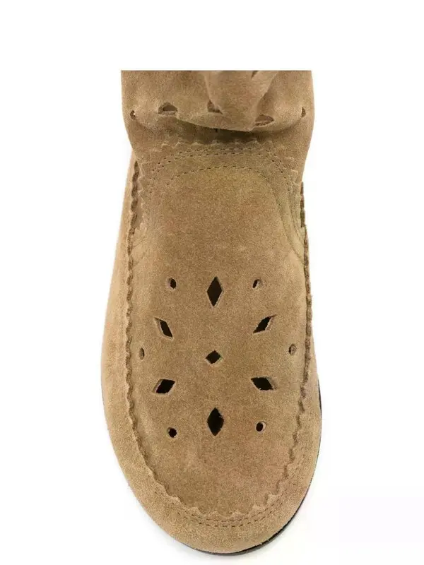 Isabel Marant Étoile Perforated Detail Tassel Detail Boots - Brown