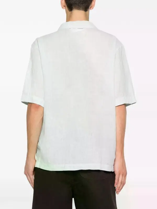 C.P. COMPANY Linen Boxy Short Sleeve Button Shirt